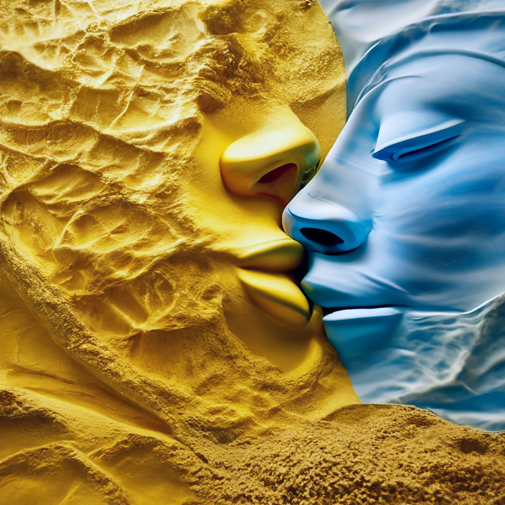 "I'm ready to kiss the sand you walked on! tracing paper, craquelure ...