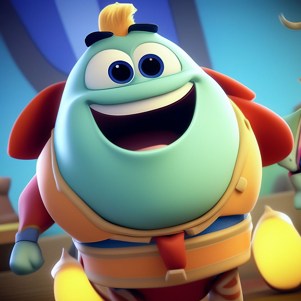 "Funny buba from the cartoon" — image created in Shedevrum
