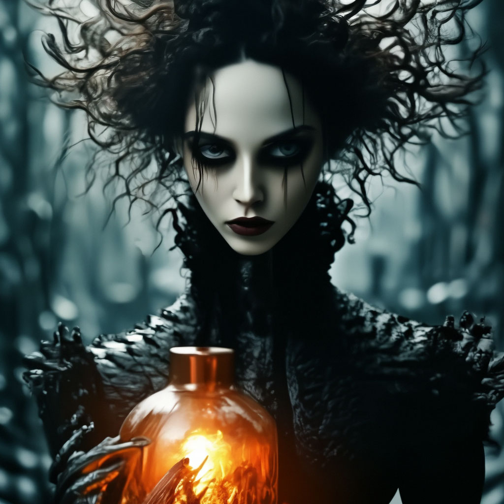 "Perfumer, horror, fantasy, in the style of Tim Burton" — image created ...
