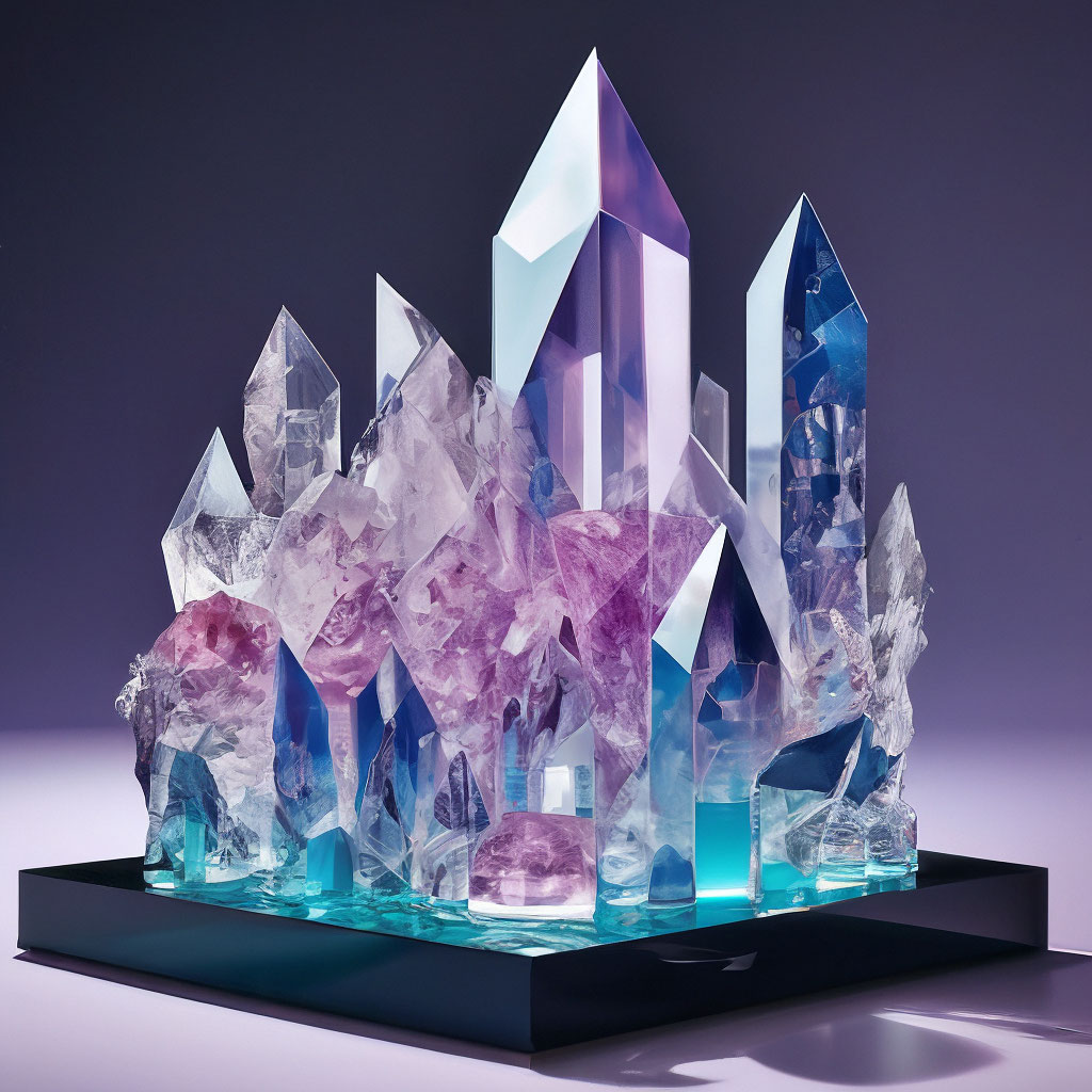 "Crystal world" — image created in Shedevrum