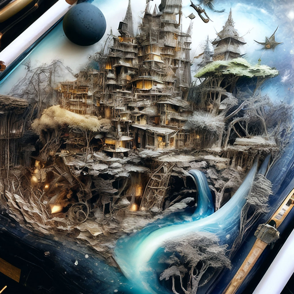 "Three-dimensional, 3d, fabulous, realism, micro-details, drawing small ...