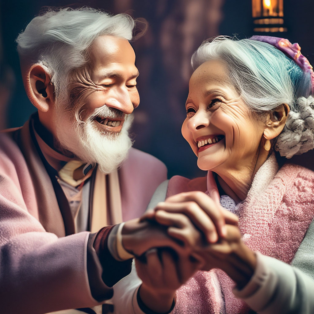 "A hundred-year-old couple still loves each other, holding hands ...