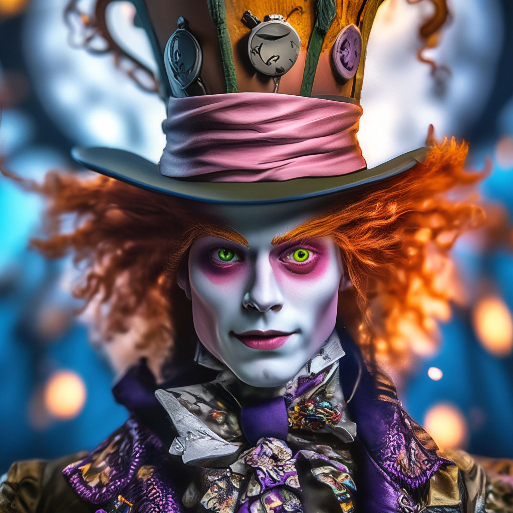"Mad Hatter, high resolution, high detail , beautiful, aesthetic ...