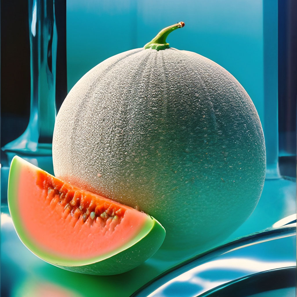 "PANTONE 14-1242 TCX Melon Ice (frosty melon) composition still life in ...