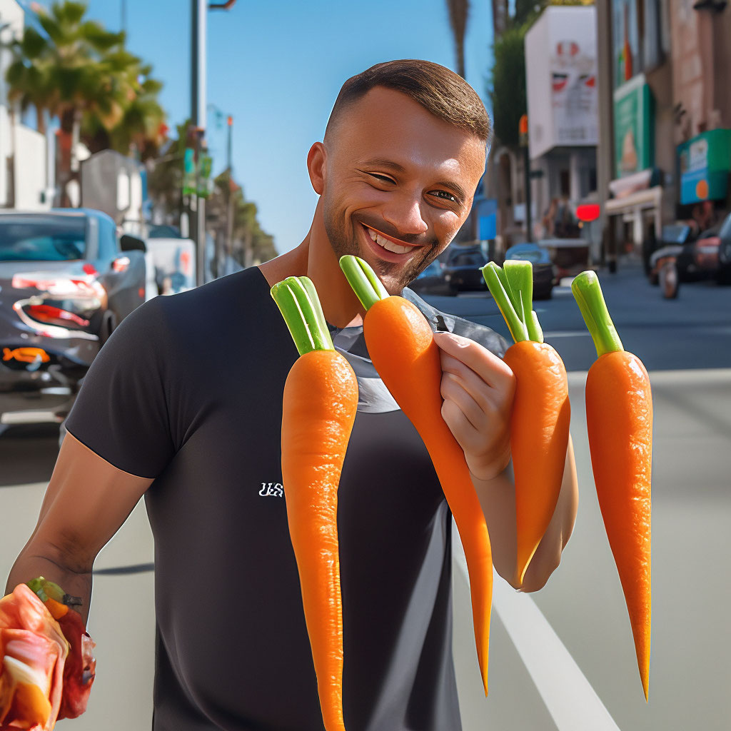 "Artem changes the lives of many and gives a carrot on the street of ...