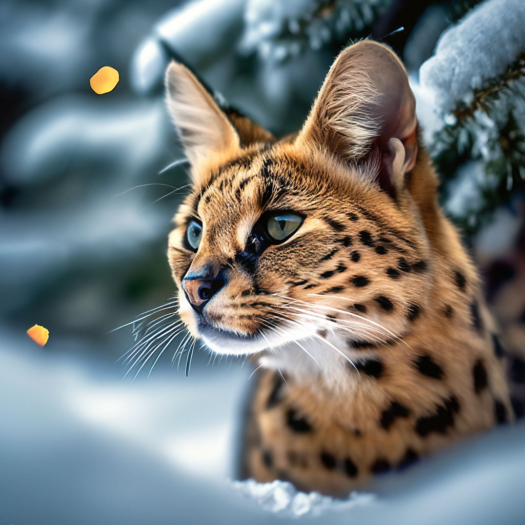 "The cat serval,professional photo,15mm,f/2.8,1/500s,iso2000,bottom-up ...