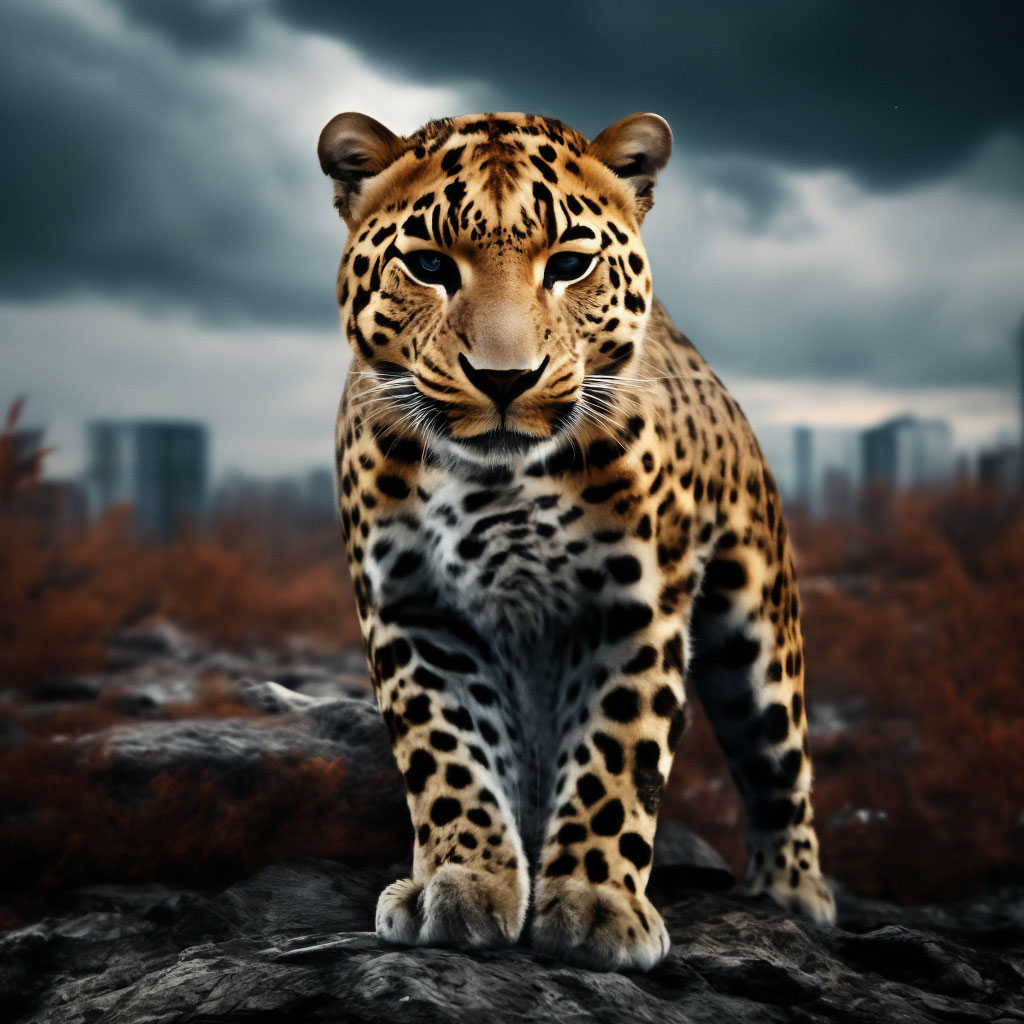 "The Far Eastern leopard, a beautiful proud beast" — image created in ...