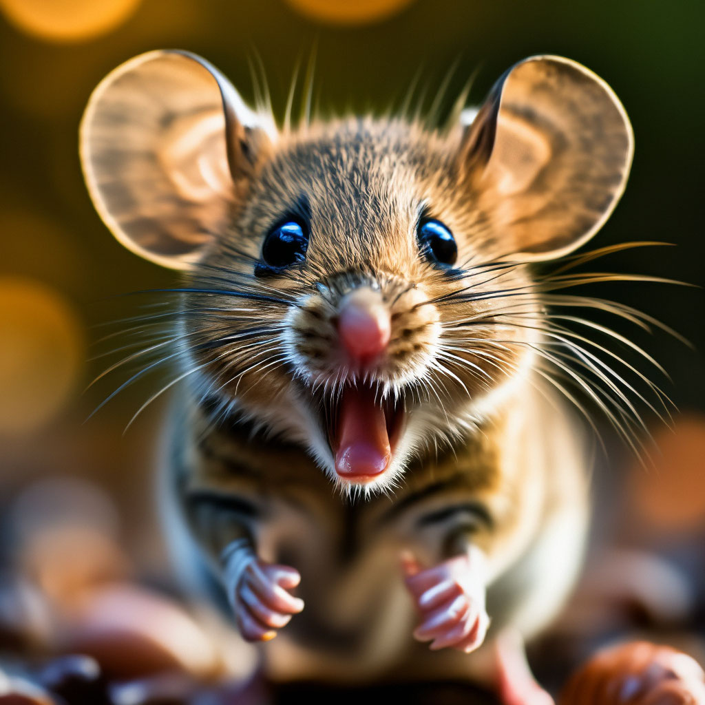 "A very happy mouse" — image created in Shedevrum