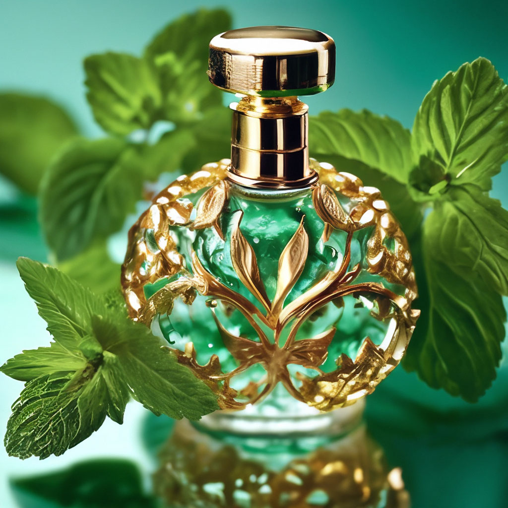 "Perfume: mint🌿 ©Helen Wolf Hyperrealism, macro photography, filigree ...