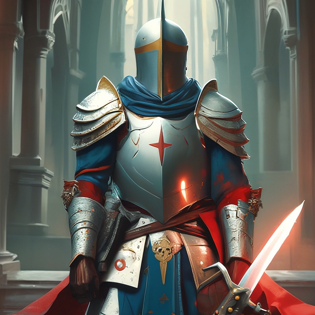"Knight of the sad image" — image created in Shedevrum