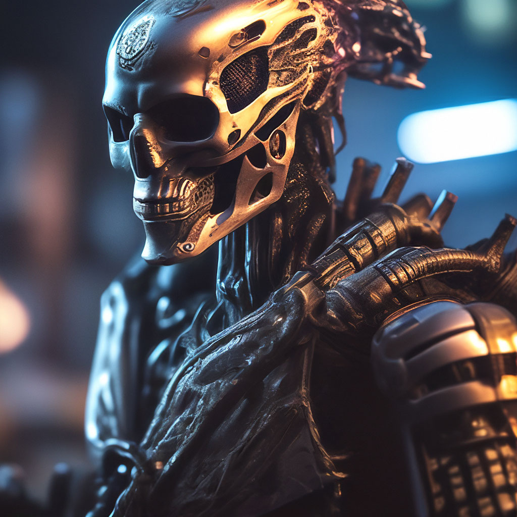 "Ghost Rider Terminator, aesthetically pleasing, beautiful, realistic ...
