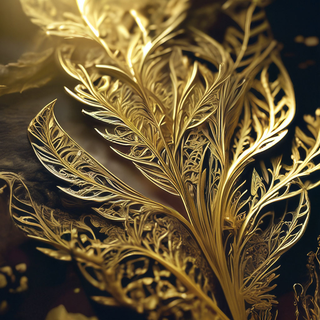 "Filigree gold is technologically high-strength types." — image created ...