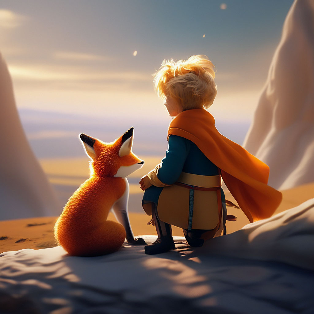 "The little prince and the fox, aesthetically pleasing, beautiful ...
