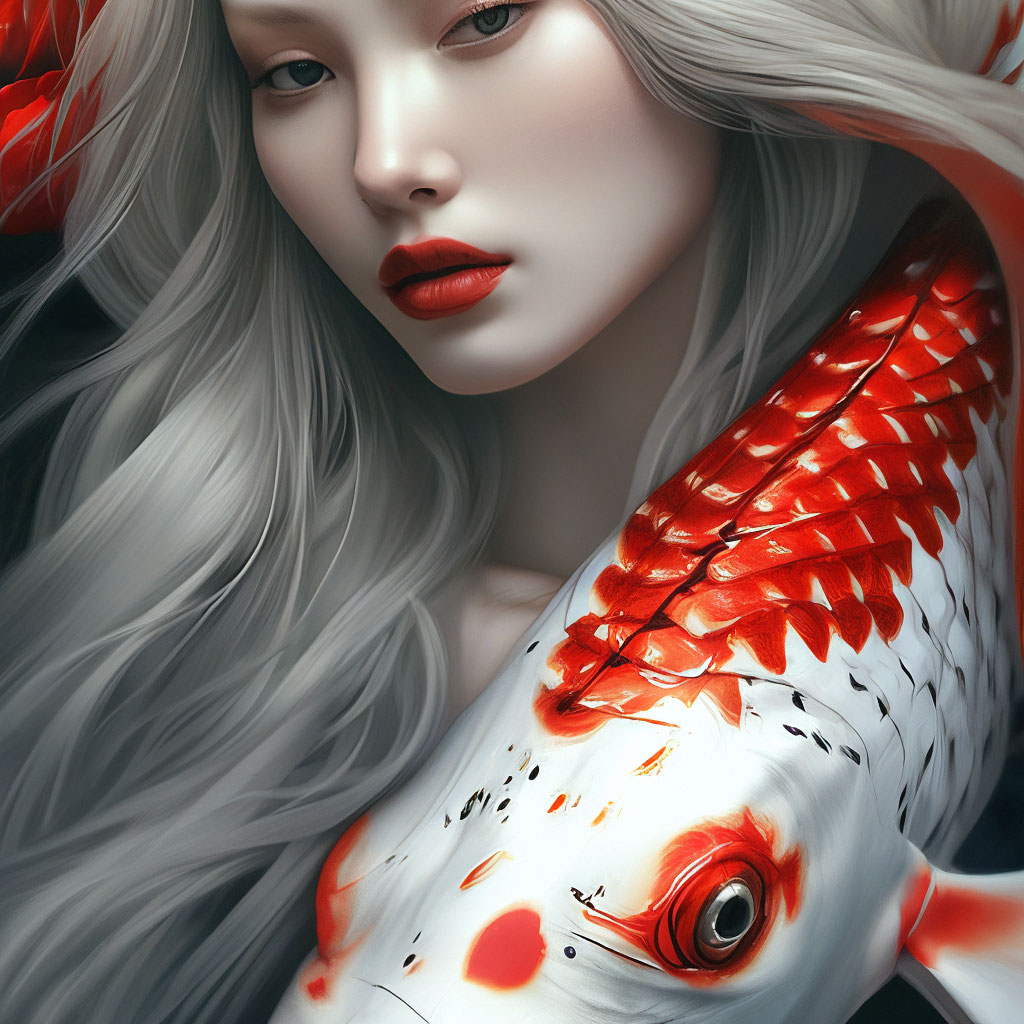 "32k, full lips, long hair, high resolution, high detail, couture ...