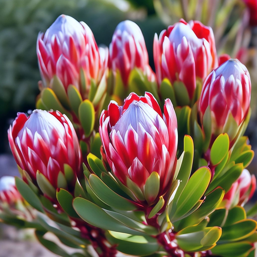 "Protea is a royal sugar bush." — image created in Shedevrum