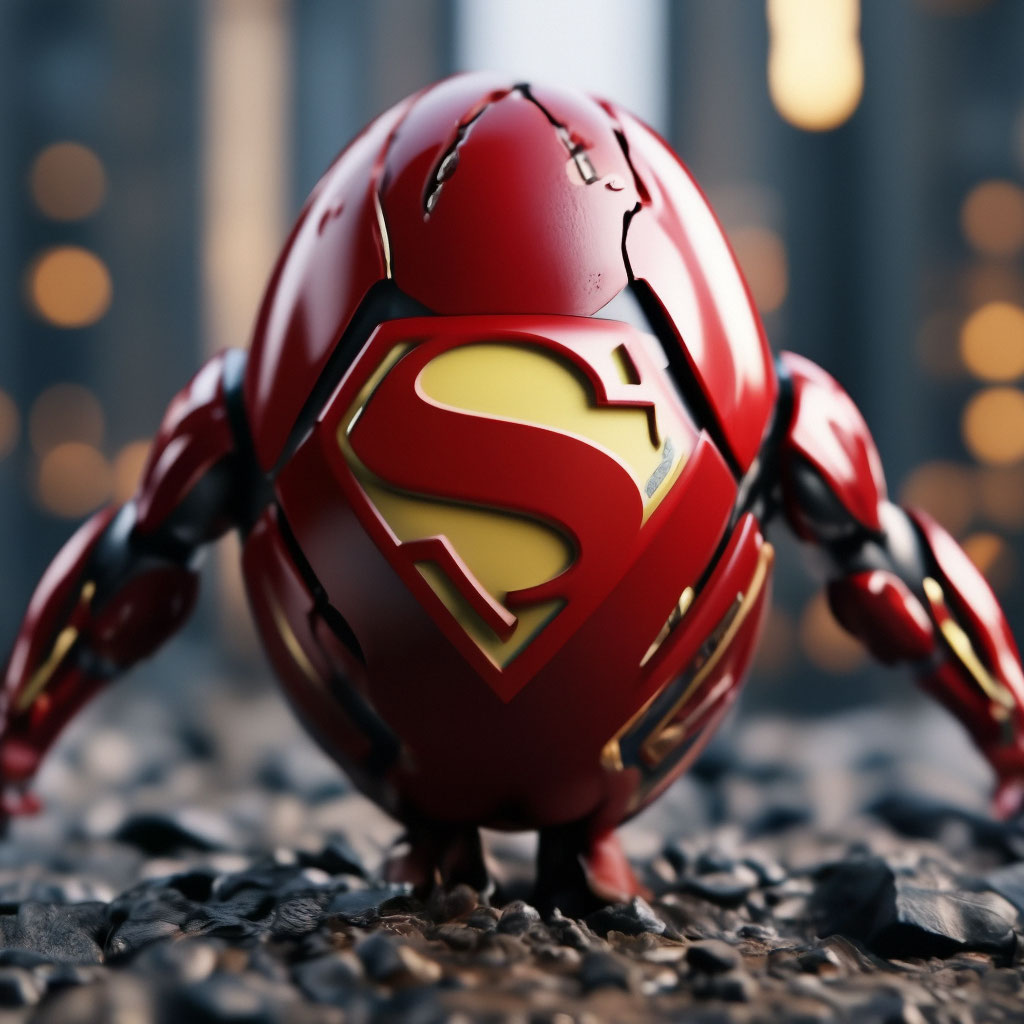 "Super men egg" — image created in Shedevrum