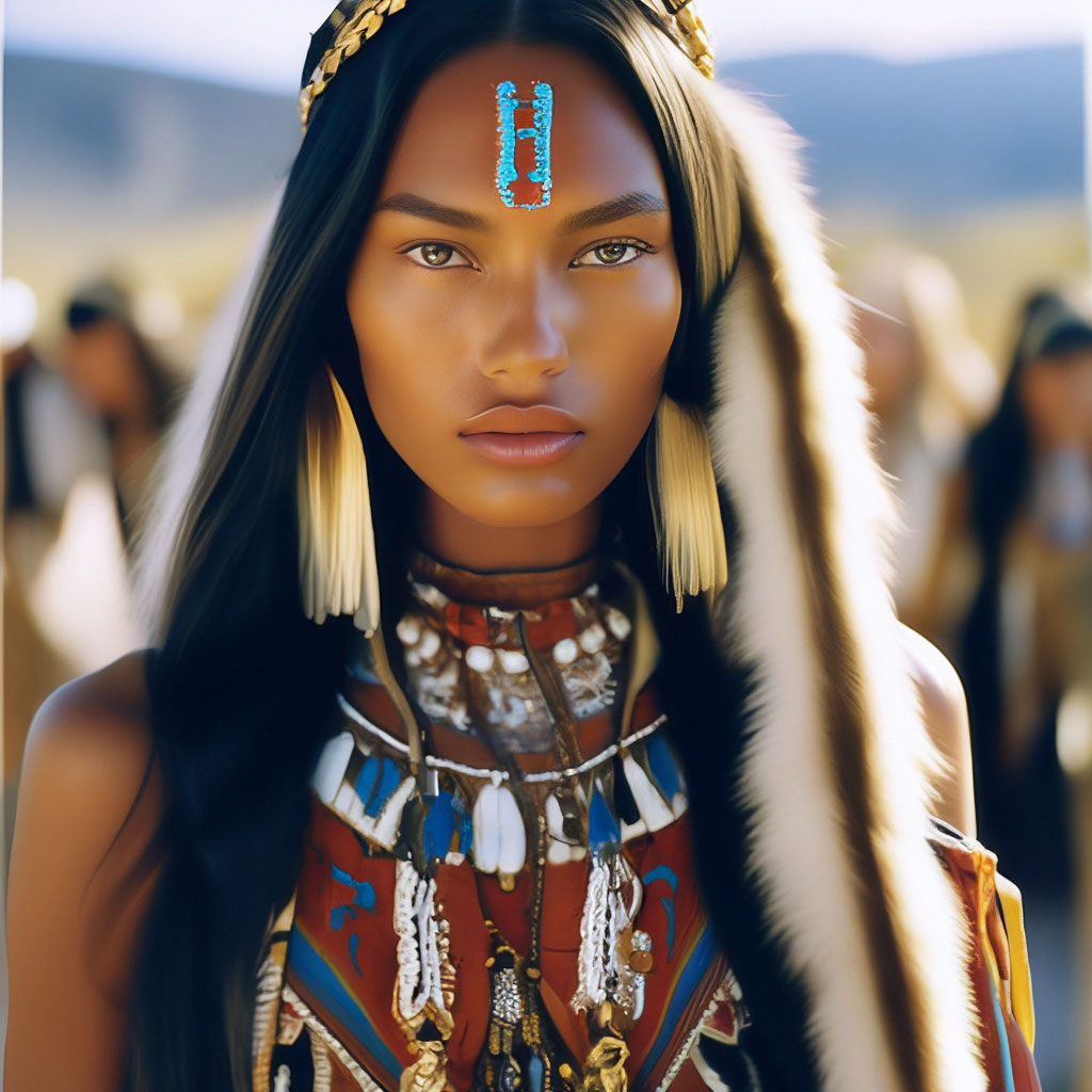 "The tribe of business squaws, stands a girl indigenous people of ...