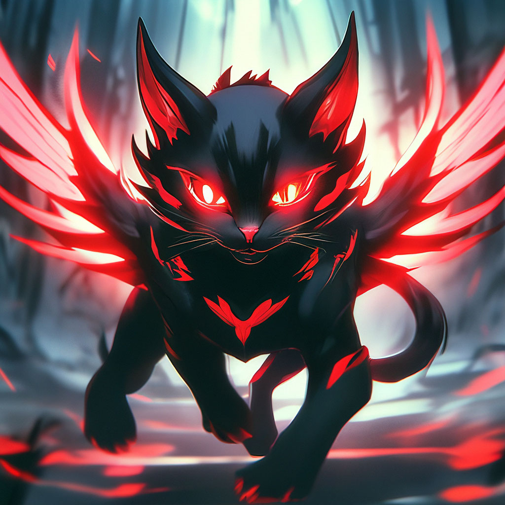 Anime Gato Demonio Com Asas Entonces, El Diablo Caído Usó El Trauma