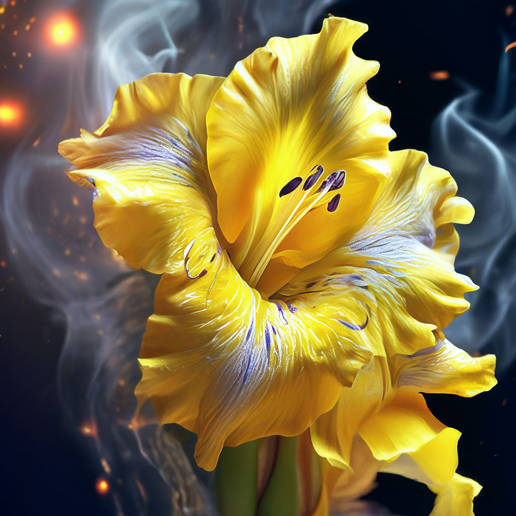 "Flora Hyper-erotactility, ear of yellow gladiolus,smoke,strong ...