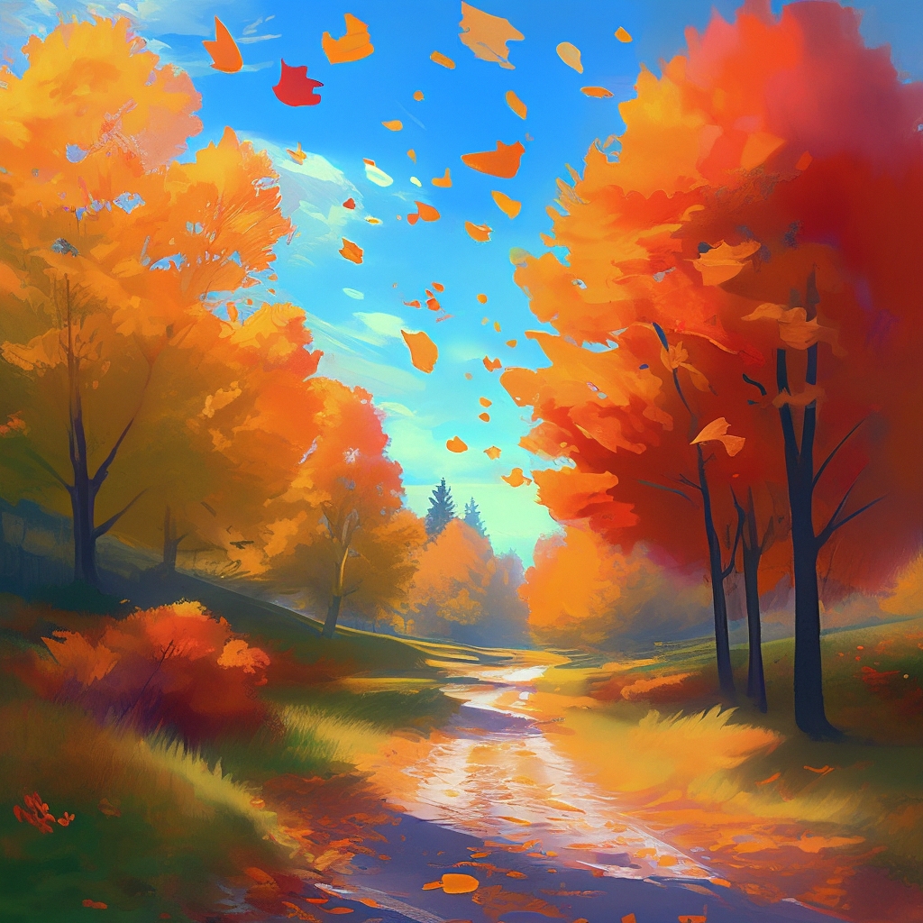 "Summer is leaving autumn is coming" — image created in Shedevrum