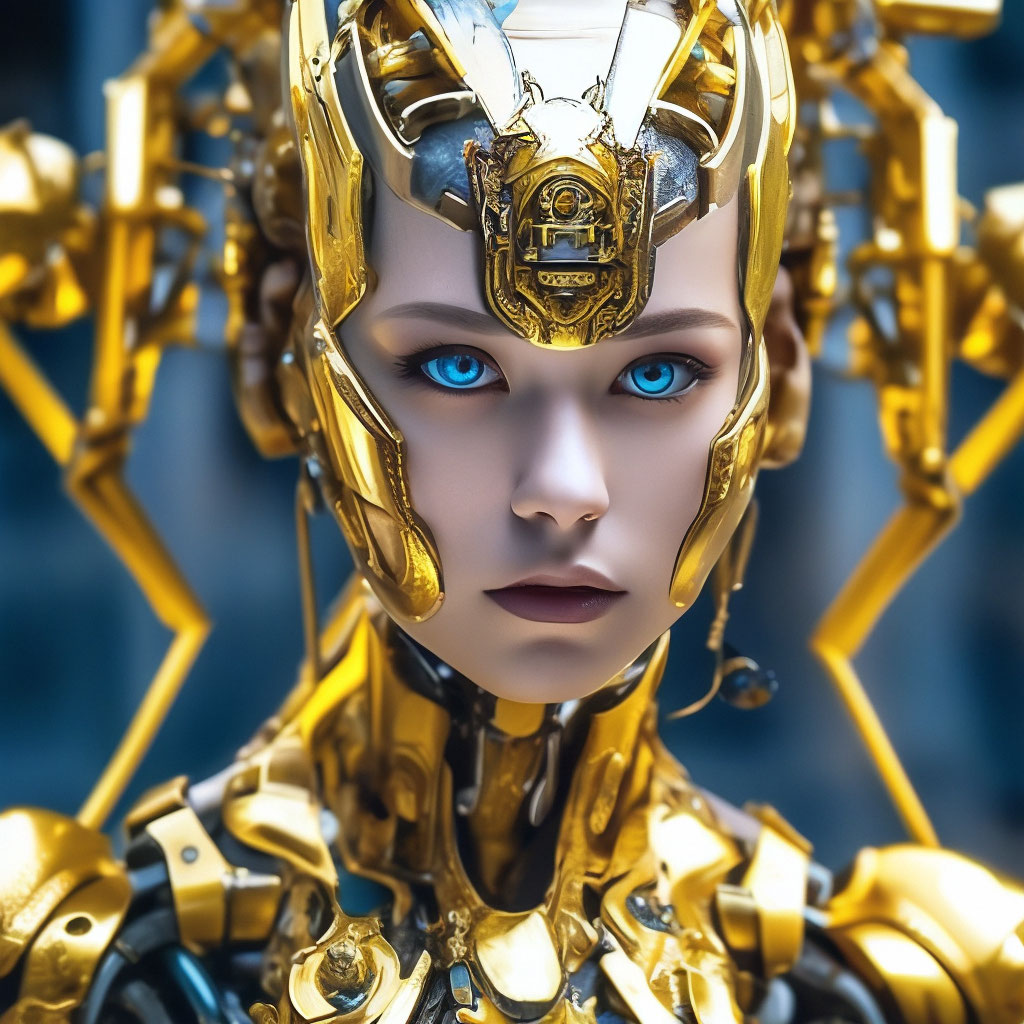 "The girl is a real photo of a half robot half human body parts of ...