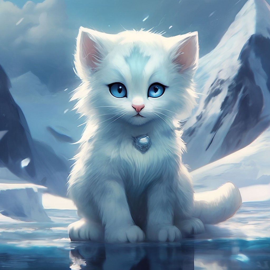 "Cute glacier kitten with crystal eyes, Amanda Clarke, Teresa Nielsen ...