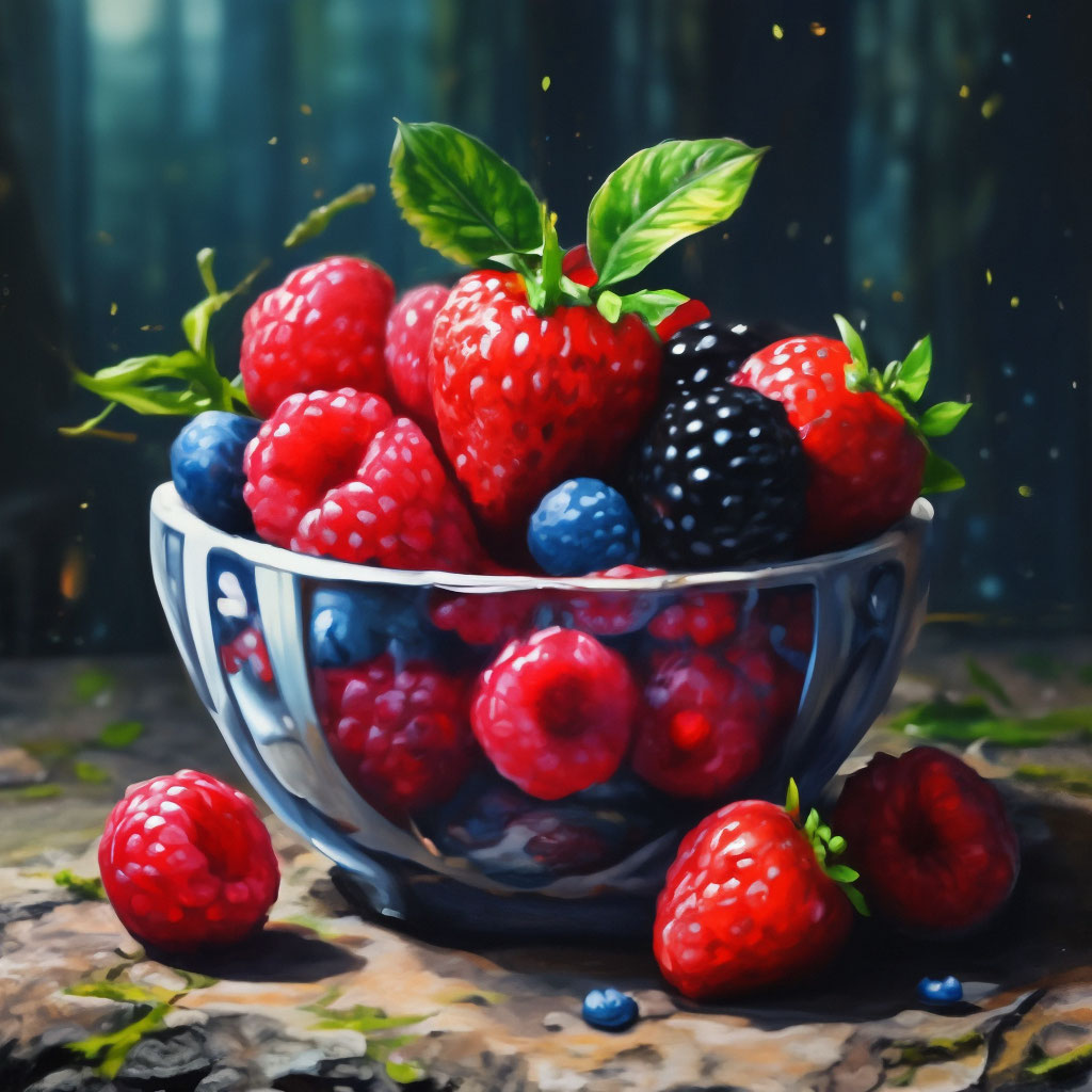 "Pixel art, berries" — image created in Shedevrum