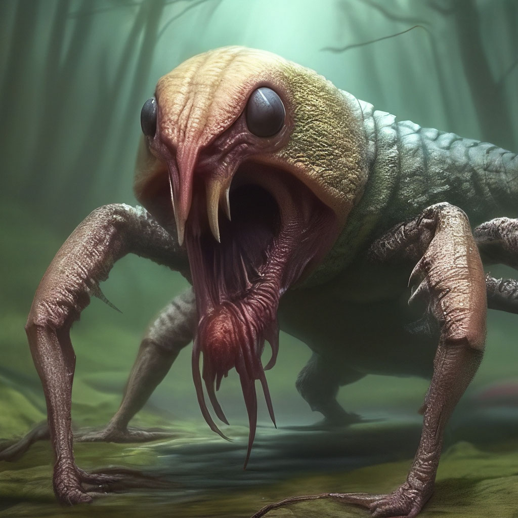 "The most disgusting creature" — image created in Shedevrum