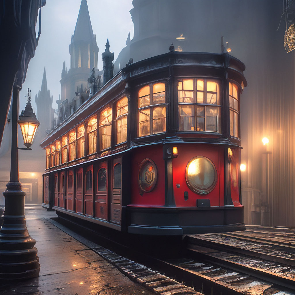 "Gothic tram" — image created in Shedevrum