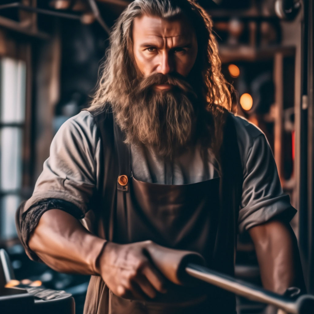 "Slavic mythology the blacksmith Svarog, against the background of the ...