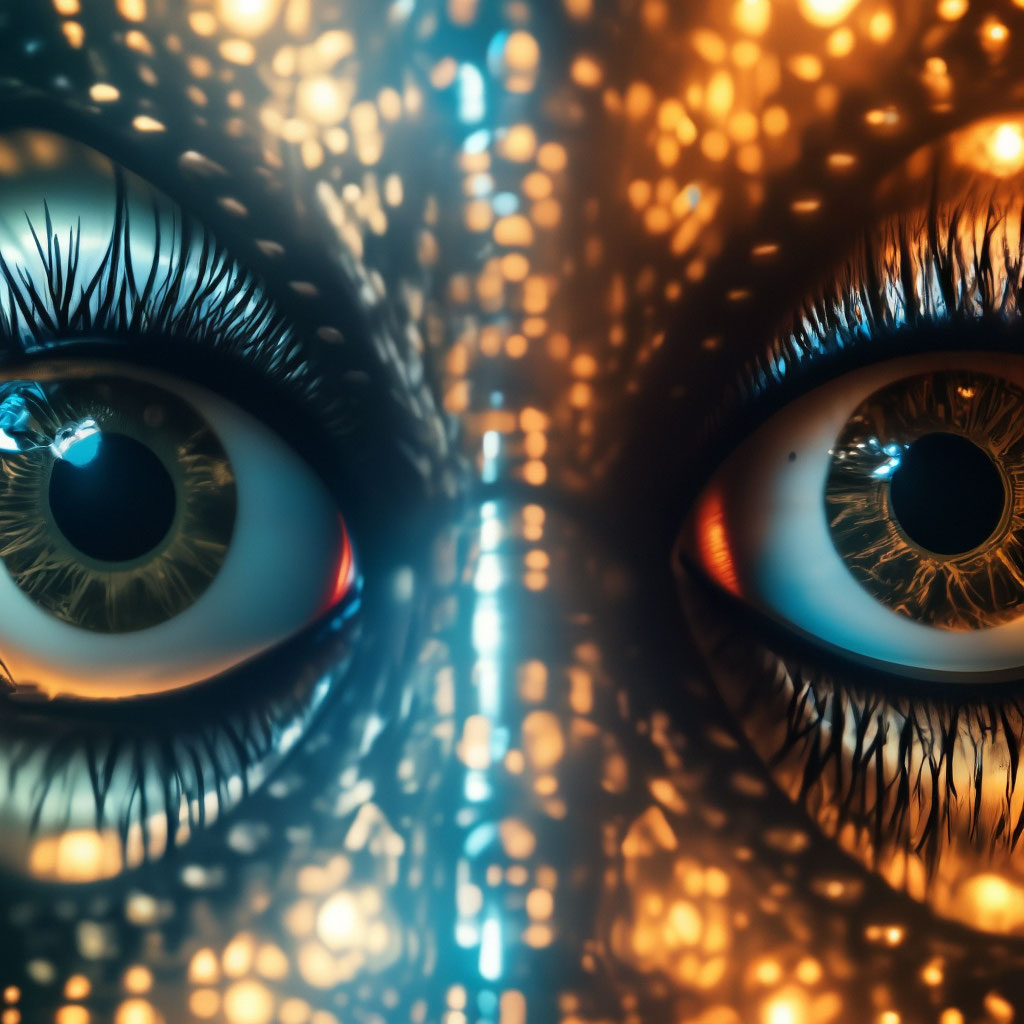 "Those eyes opposite are a kaleidoscope of lights, grotesque, horror ...