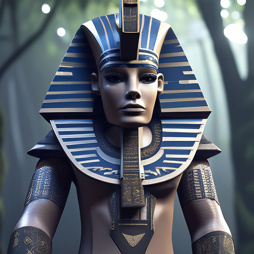 "Roblox the Egyptian Pharaoh" — image created in Shedevrum