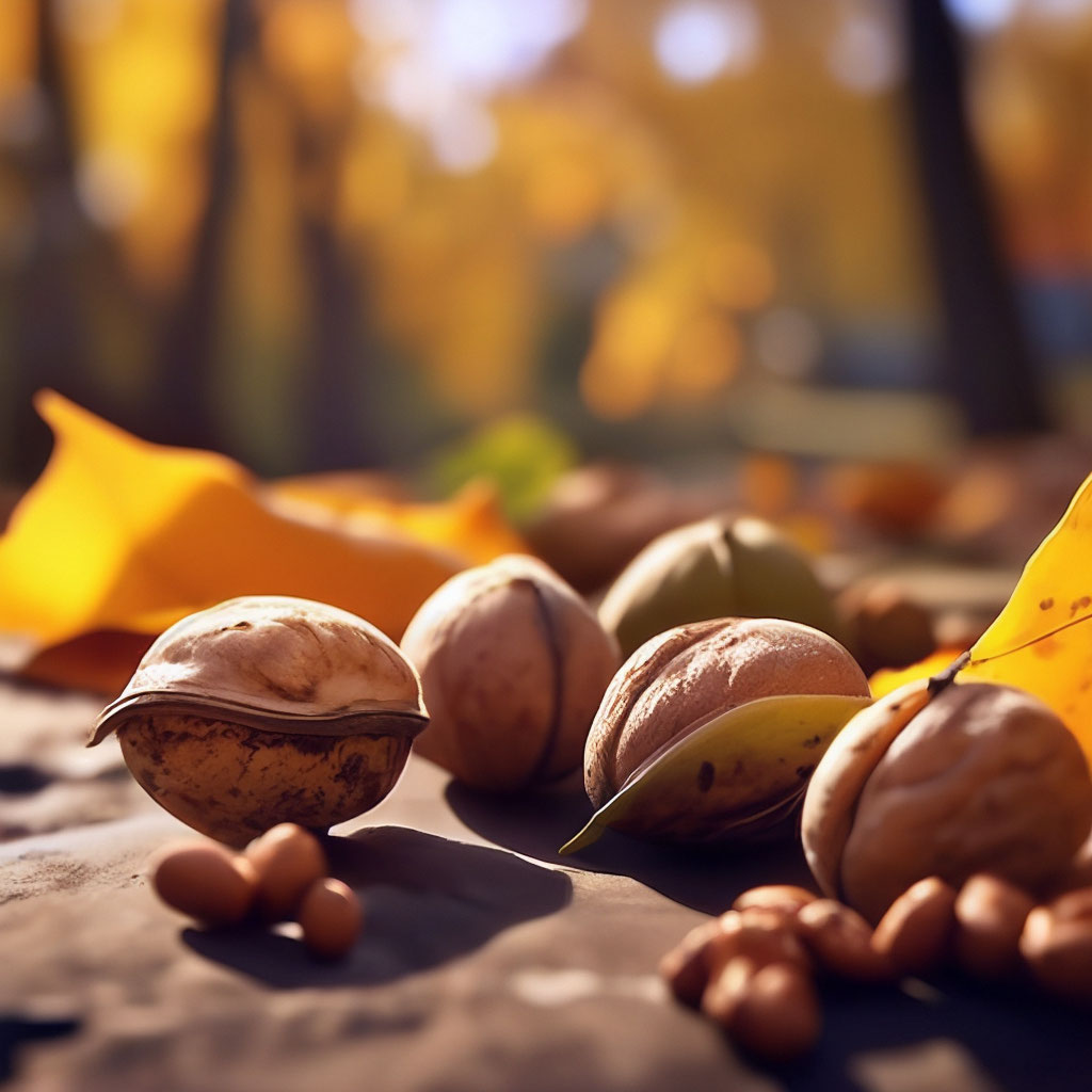 "Walnuts, autumn aesthetically pleasing, professional photo, beautiful ...