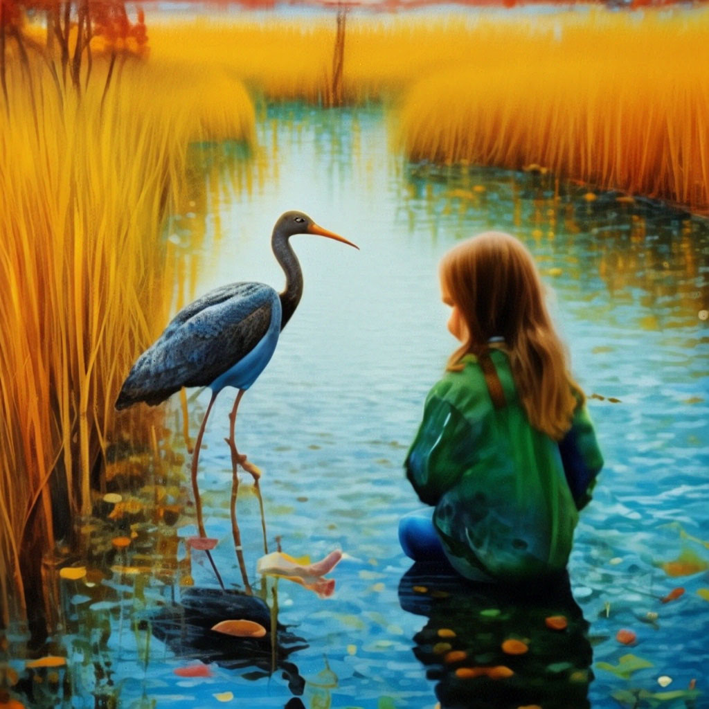"The approaching autumn in the marshes in the style of izonit and ...