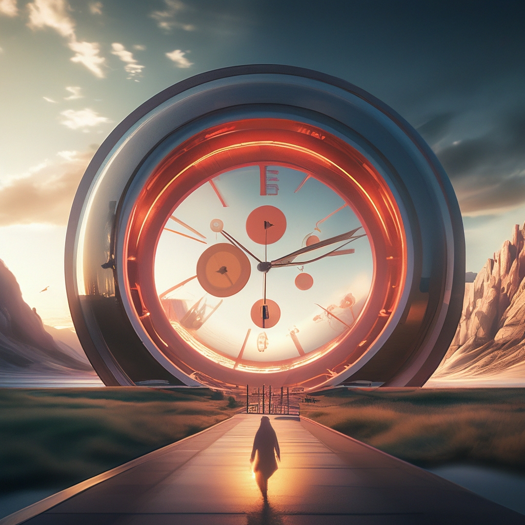 "Time loop" — image created in Shedevrum