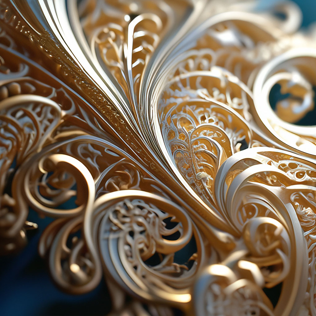 "Wind music, airy, filigree , ornament, aesthetic, realistic, close-up ...