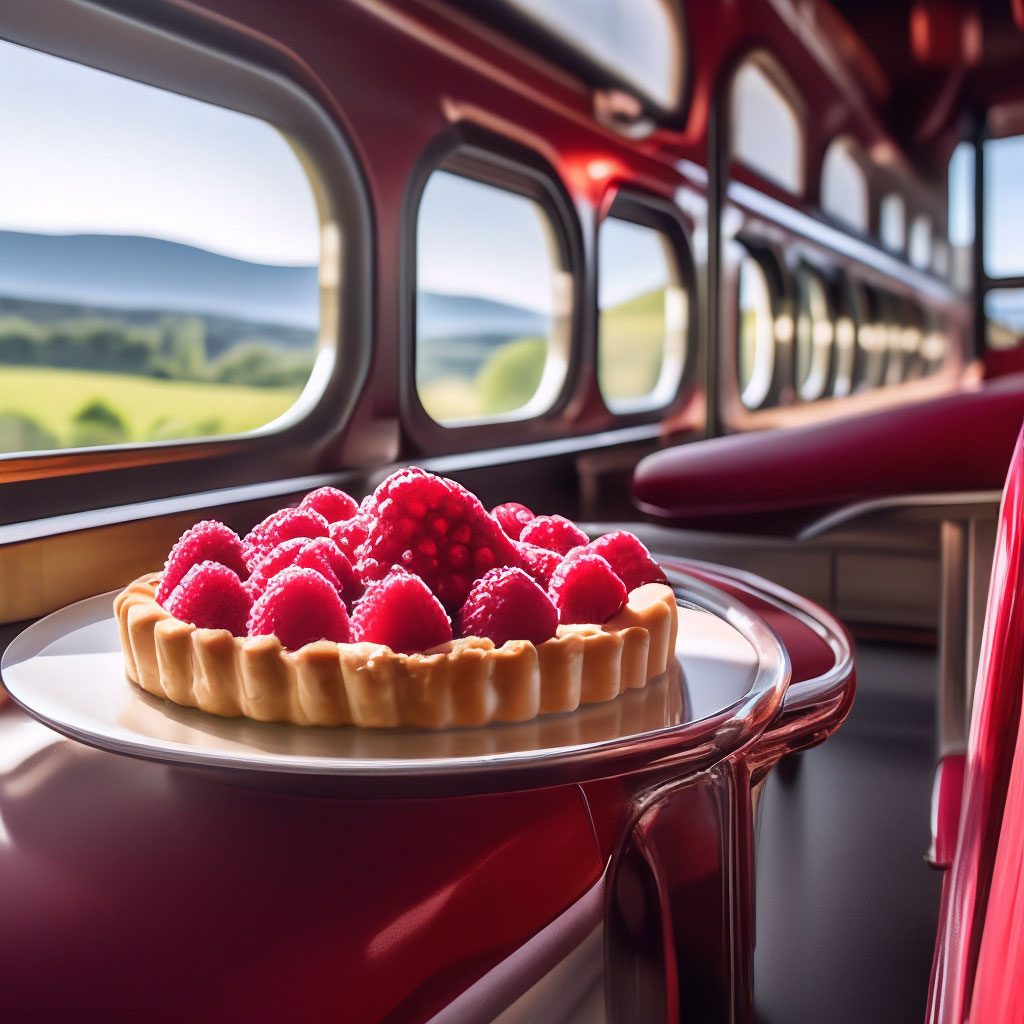 "Raspberry pie,background view from the train professional photo, 4k ...