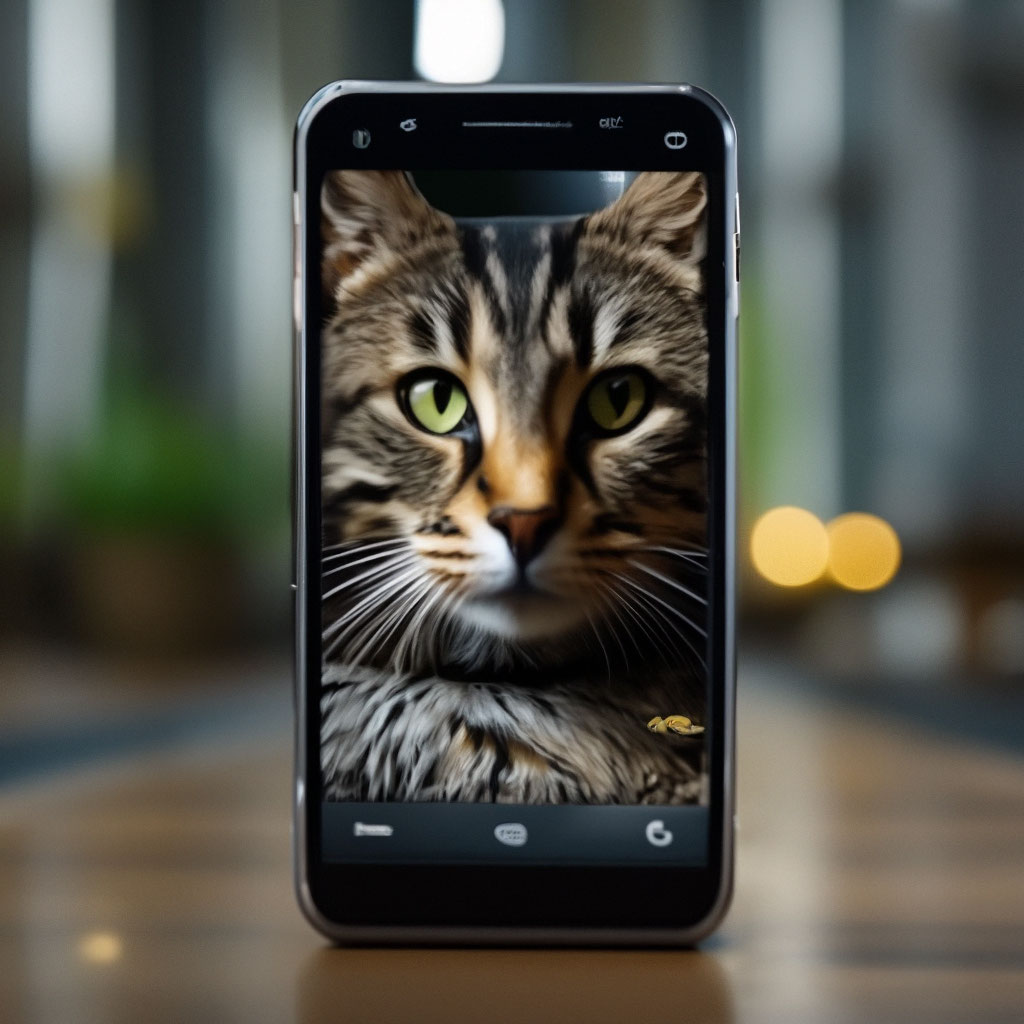"Cat phone , aesthetically pleasing, beautiful, realistic, high ...