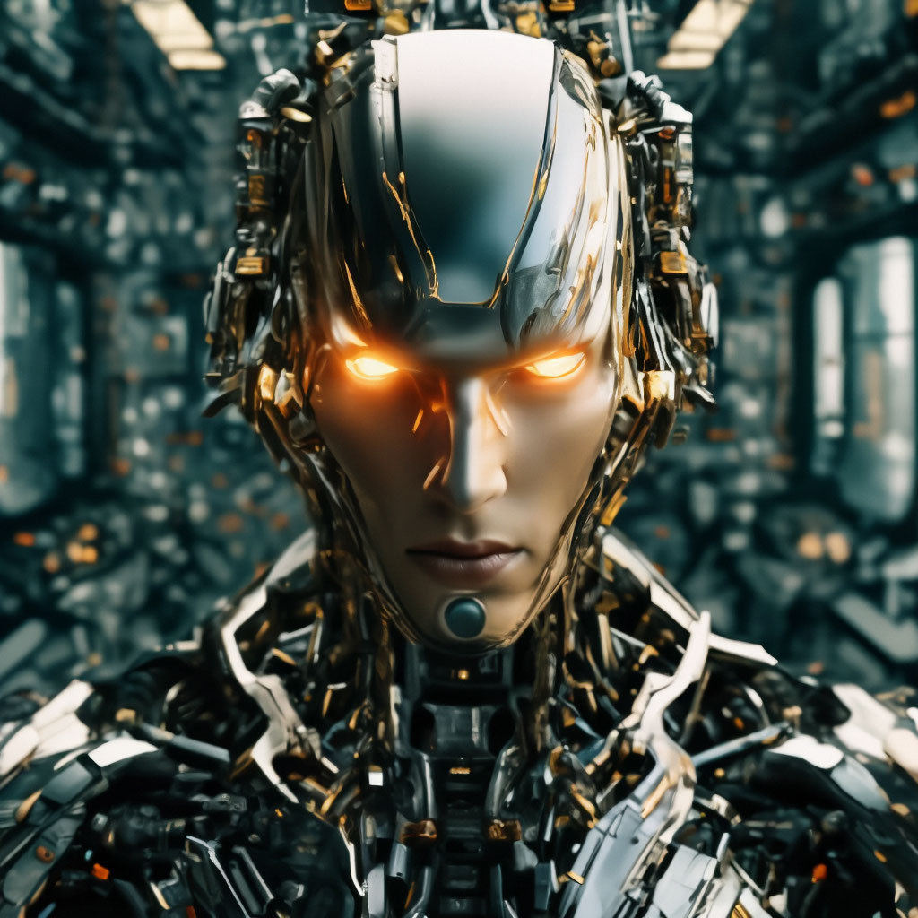 "The rise of the machines" — image created in Shedevrum