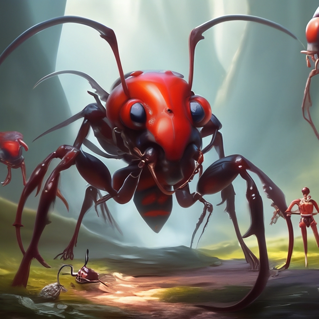 "Monster ants" — image created in Shedevrum
