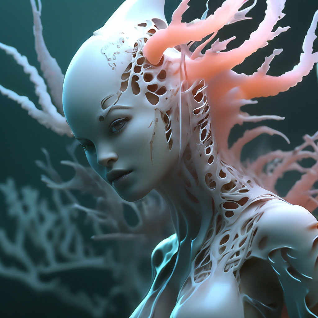 "Anthropomorphic Female coral hybrid,borg,women, slime,ketchup ...