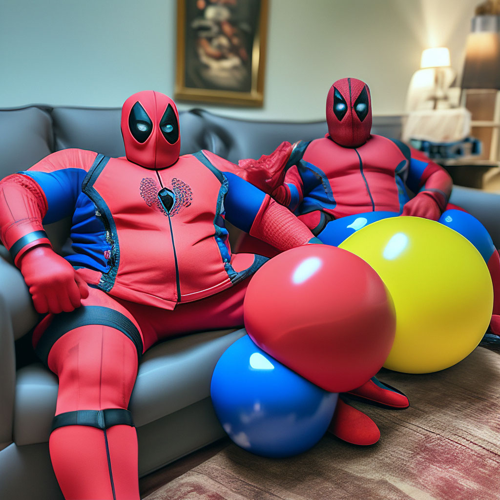 "Ball-shaped fat deadpool and ball-shaped fat spider-man will soon turn ...