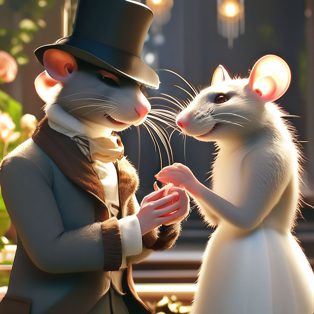 "@R@The rat householder makes a marriage proposal to his beloved beauty ...