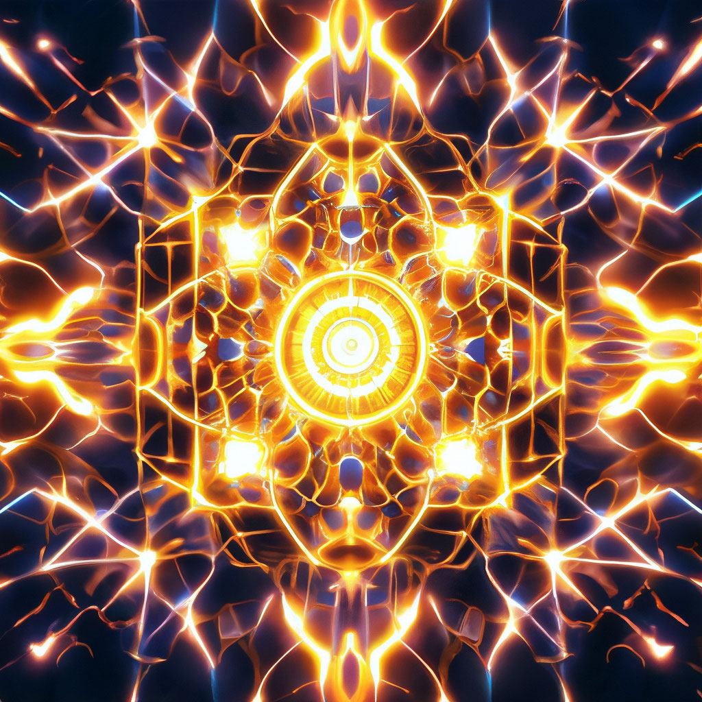 "Lightning sparks cubic surrealism mandala, flame, golden ratio high ...