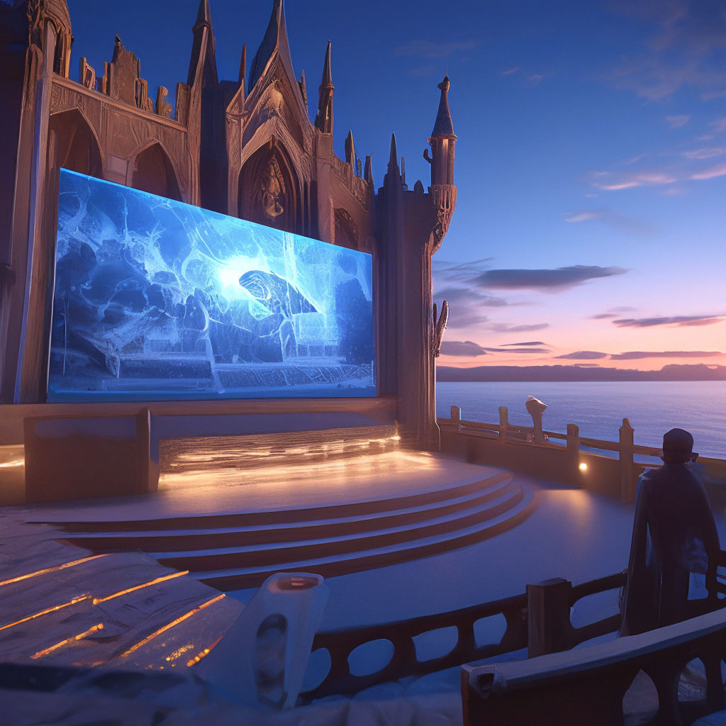 "32K, Southern Town by the sea, cinema amphitheater with projection ...