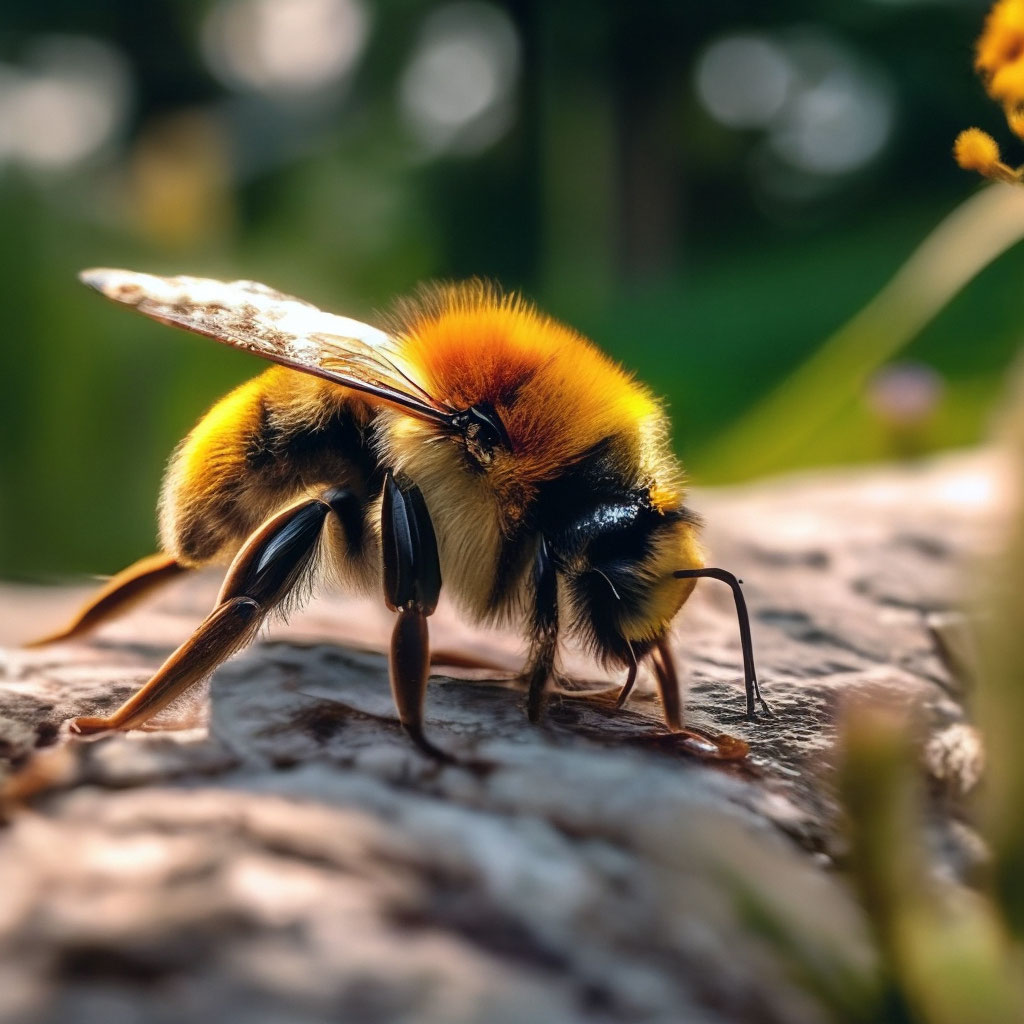 "Bumblebee in the distance, eye focus, professional photography ...