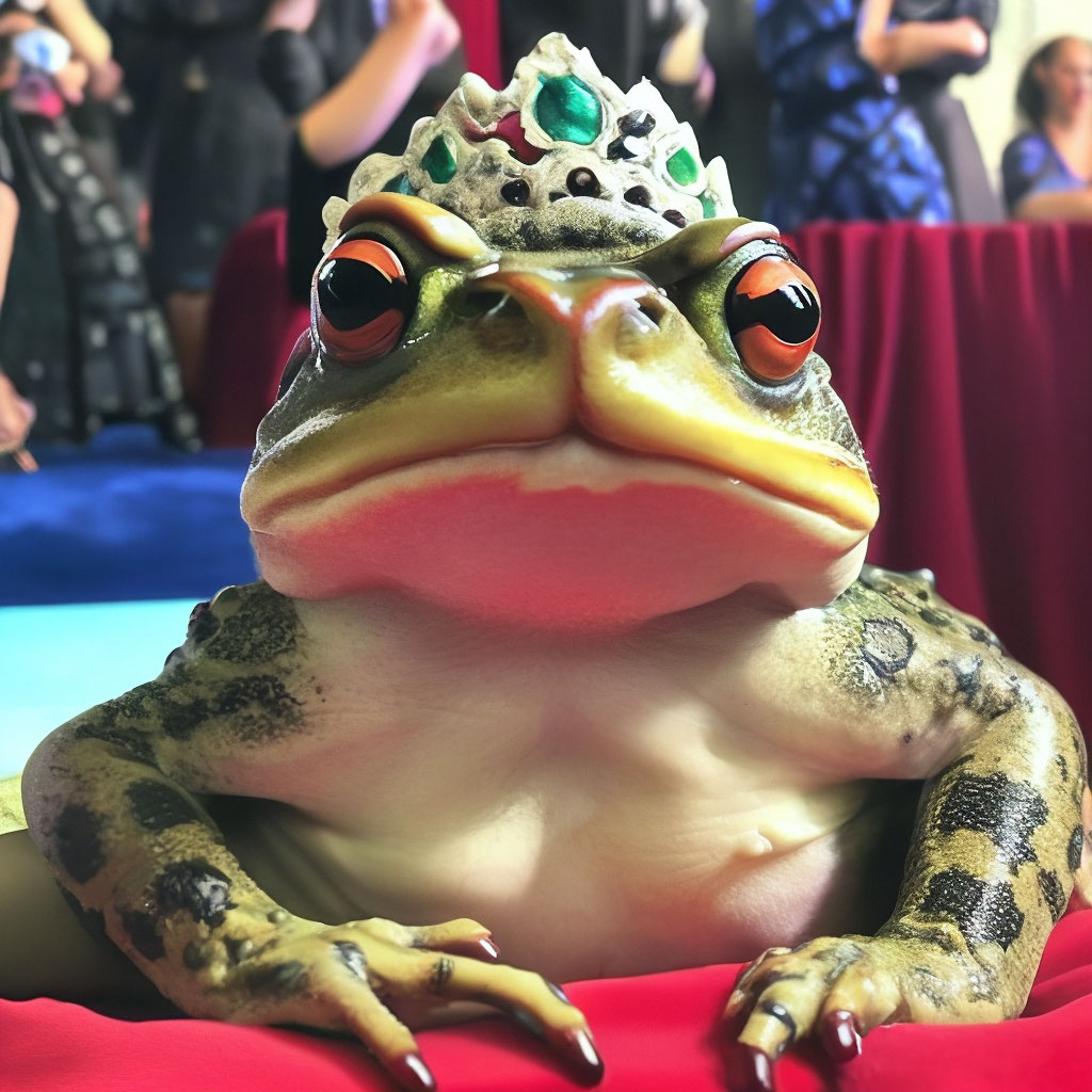 "Toad is angry that she didn't win the beauty contest" — image created ...