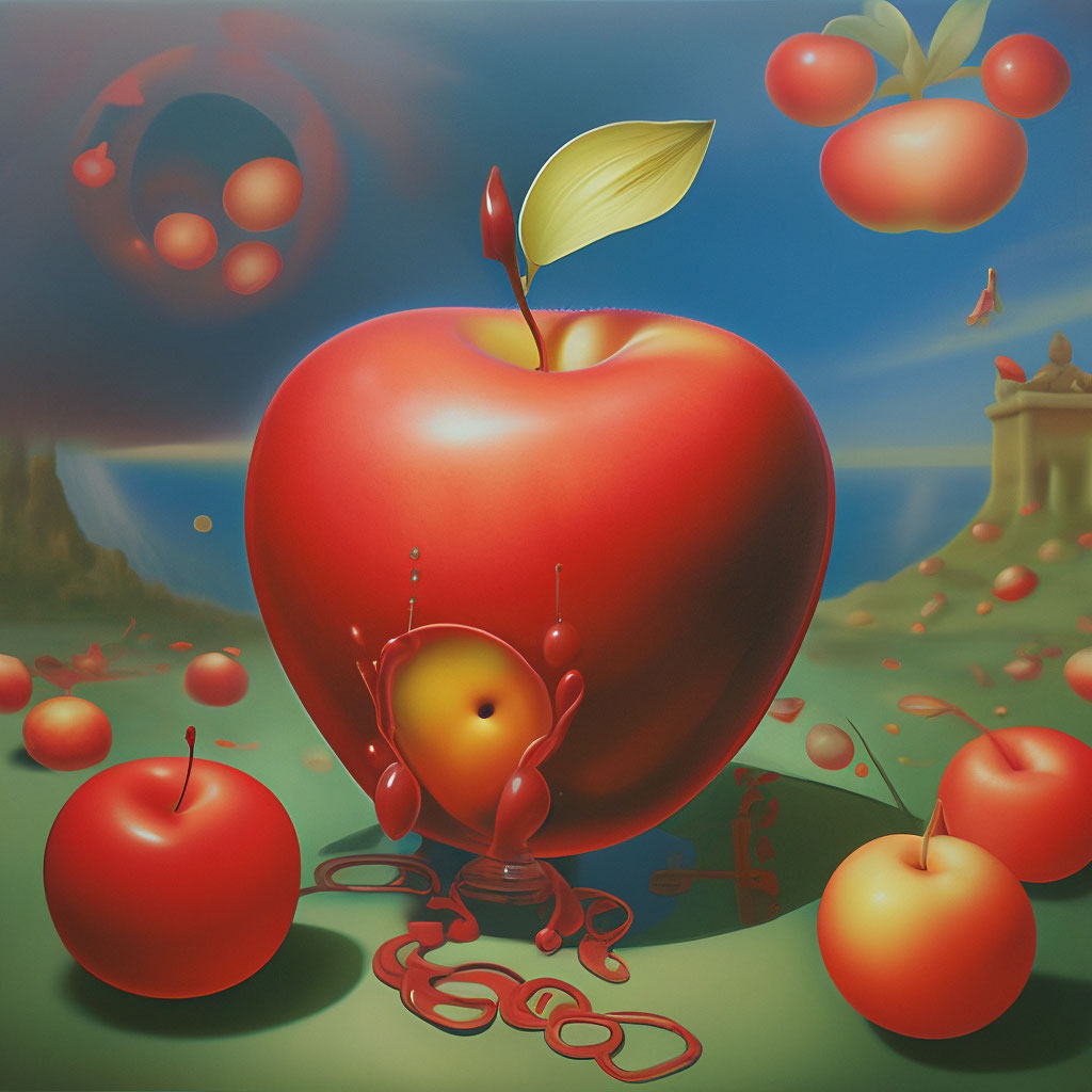 "Apple of discord" — image created in Shedevrum