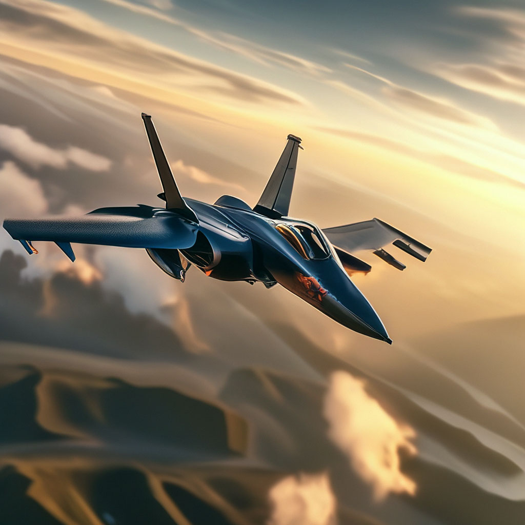 "A fighter plane on a low-level flight. dynamics, movement, speed ...