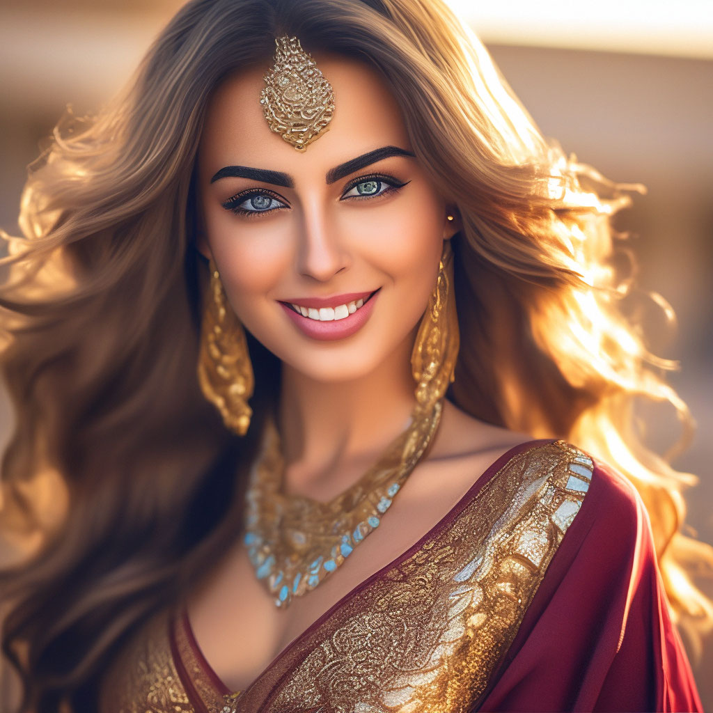 "Syrian princess smiles, Suns and Moons, oriental luxury dress, jewelry ...